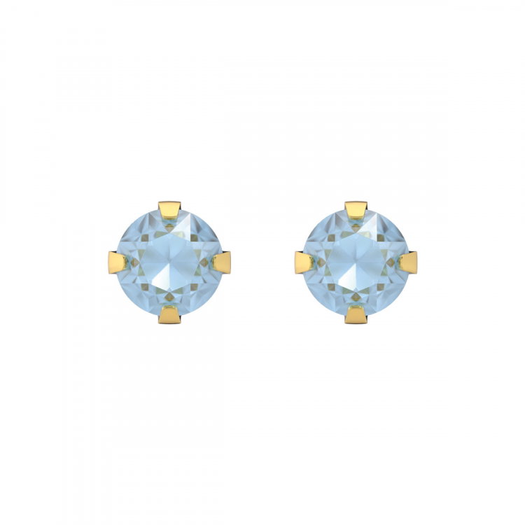 Studex Sensitive Ohrstecker Tiffany Aquamarin 5 mm - STX-11076P - Luxoia