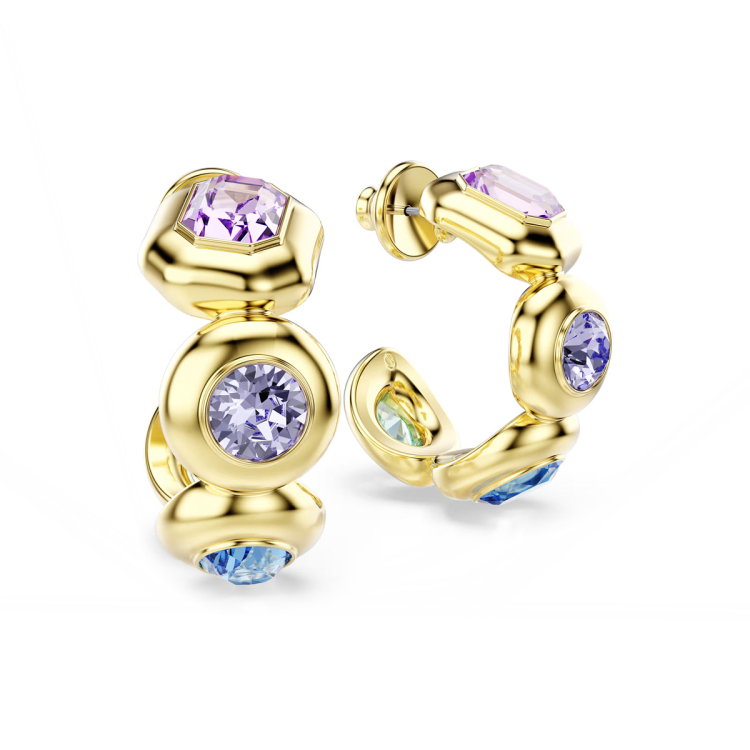 Swarovski Anneaux d'oreilles Gema Tailles variées Multicolores Placage ...