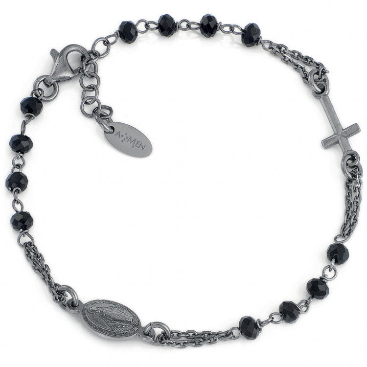 Amen Rosary Crystal Armband - BRONN3 - Luxoia